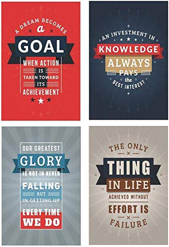 Poster Craft Motivational Posters (Vinyl, 12x18-inch) - Set of 4 ...