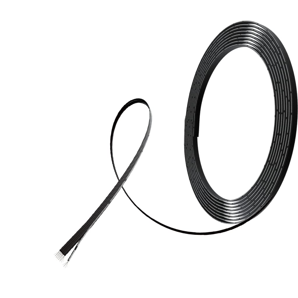 Snapklik.com : 30 Gauge Silicone Ribbon Cable Flexible 6P Black 50 Ft ...
