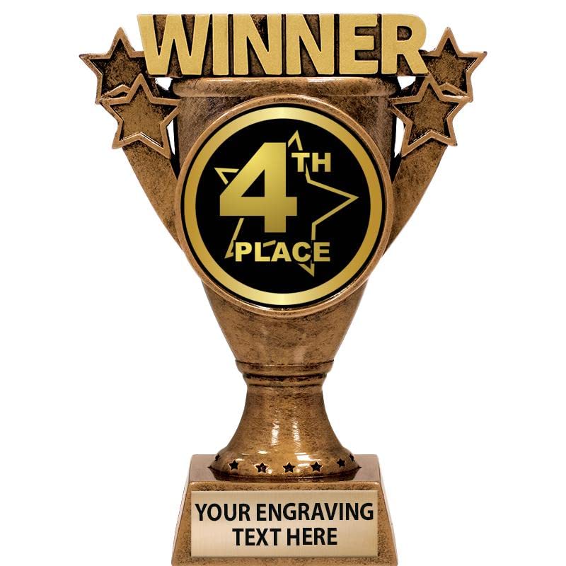 Fourth Place Trophy Amazon.com : 4th Place Trophies, 11" Blue Stars