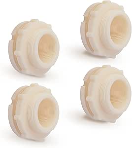 Amazon.com: ChillWaves ABS Bulkhead Fitting 1-1/2" Double Thread Connector Adapter for Water ...