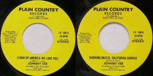 Johnny Vee - Stand Up America (We Love You); Morning Breeze, California ...