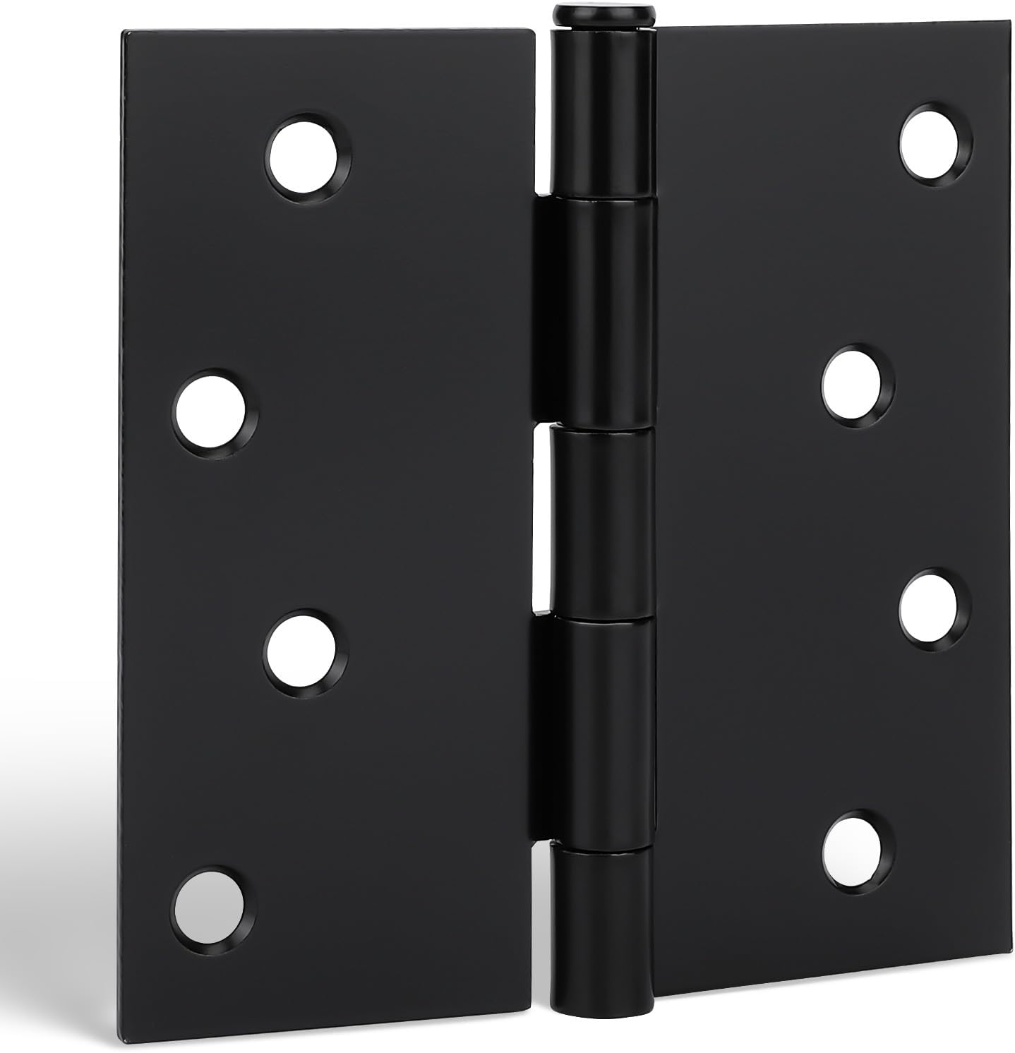 goldenwarm 3 Pack Matte Black Door Hinges 4 x 4 Inch Black Interior ...