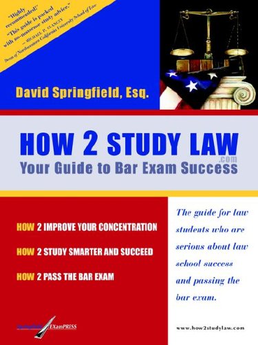 How 2 Study Law: Springfield, David: 9780976550709: Amazon.com: Books