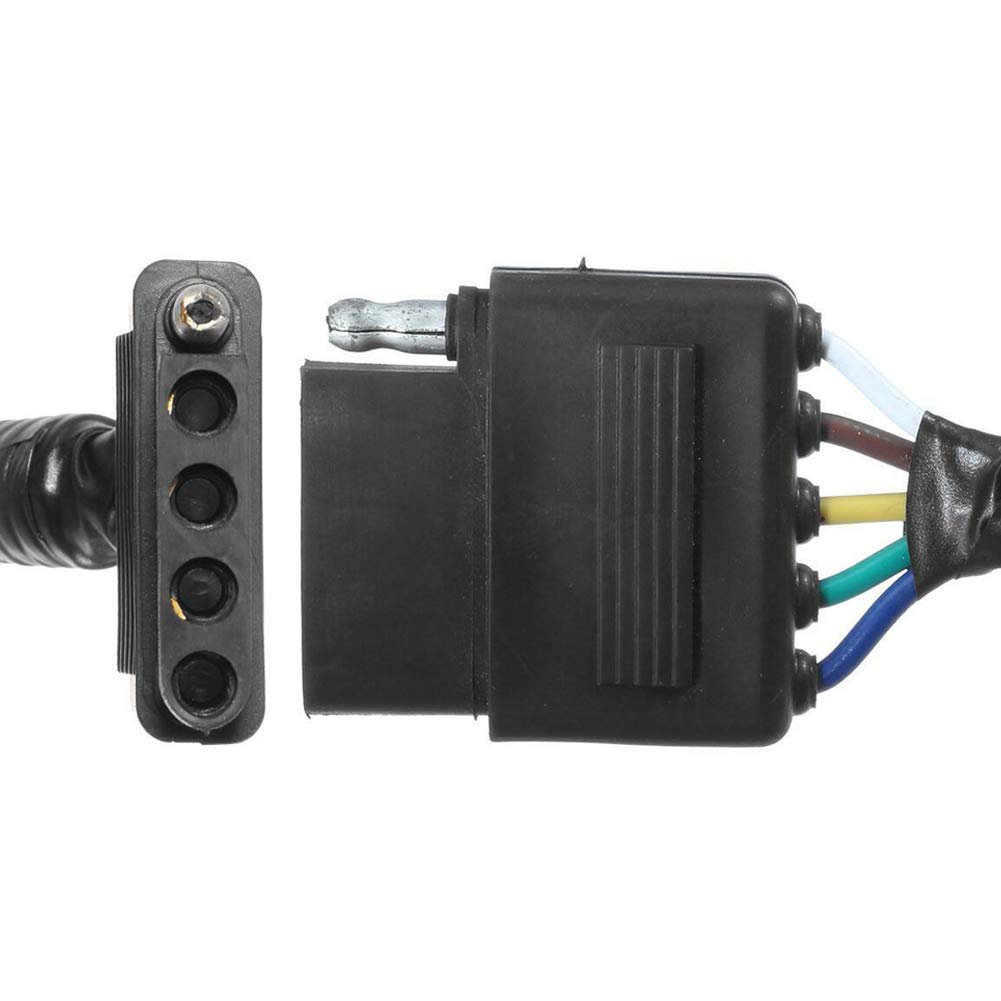 Snapklik.com : NEWSUN 7 To 5 Pin Trailer Plug Adapter, 7 Way Round Plug ...