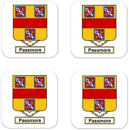 Amazon.com: Passmore Family Crest Square Coasters Coat of Arms Coasters ...