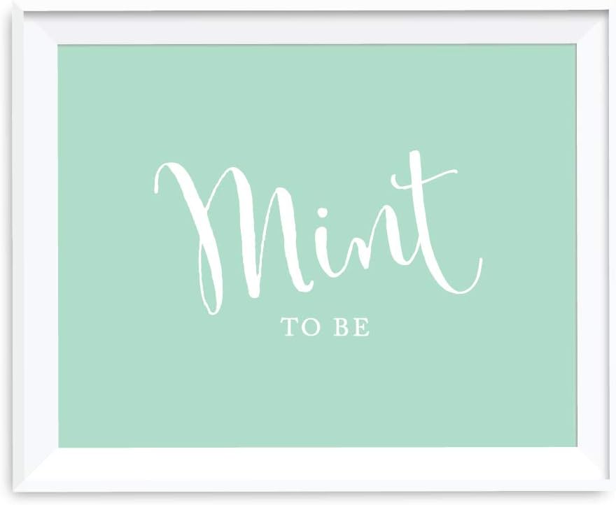 Amazon.com: Andaz Press Wedding Party Signs, Mint Green, 8.5x11-inch ...