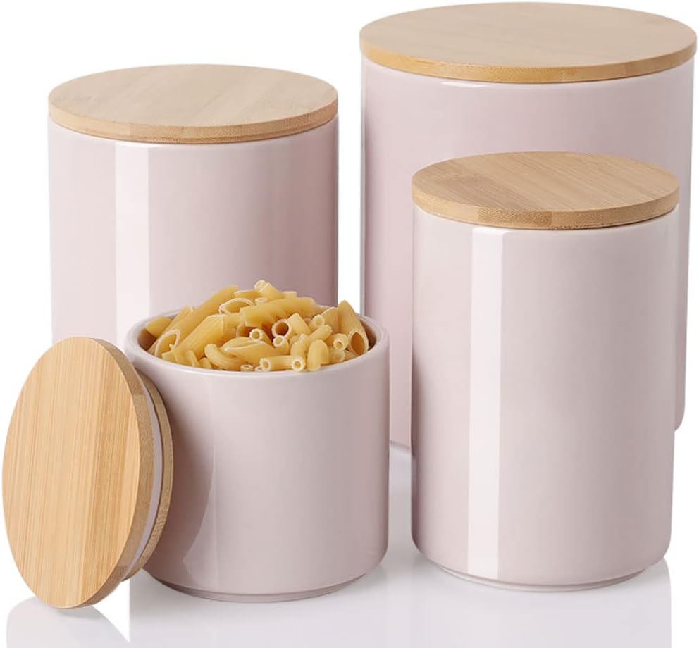 Amazon.com: joyMerit 3 Pack Kitchen Canister Condiment Pot Set with ...