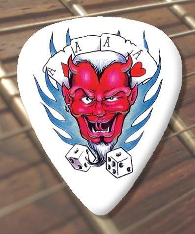 Amazon.com: 10 x Tattoo Guitar Picks Aces Devil Pick (D67) (Heavy 1 ...