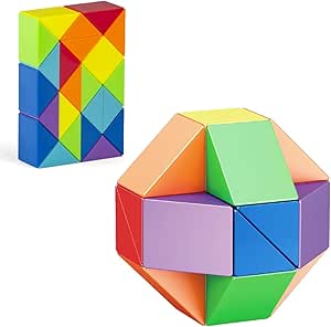 ECVV Magic Ruler Fidget Snake Cube Twist Puzzle Magic Snake Sensory ...