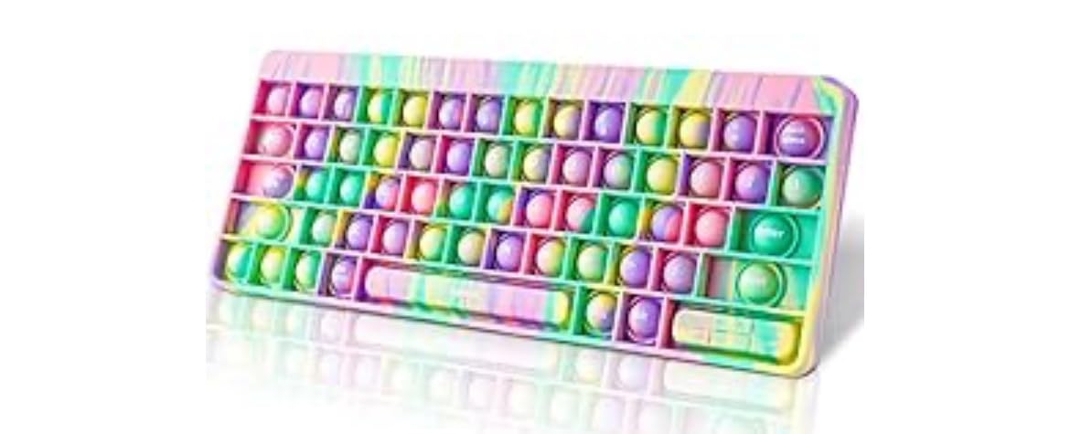 Amazon.com: NiToy Silicone Keyboard Push Pop Fidget Sensory Toy ...