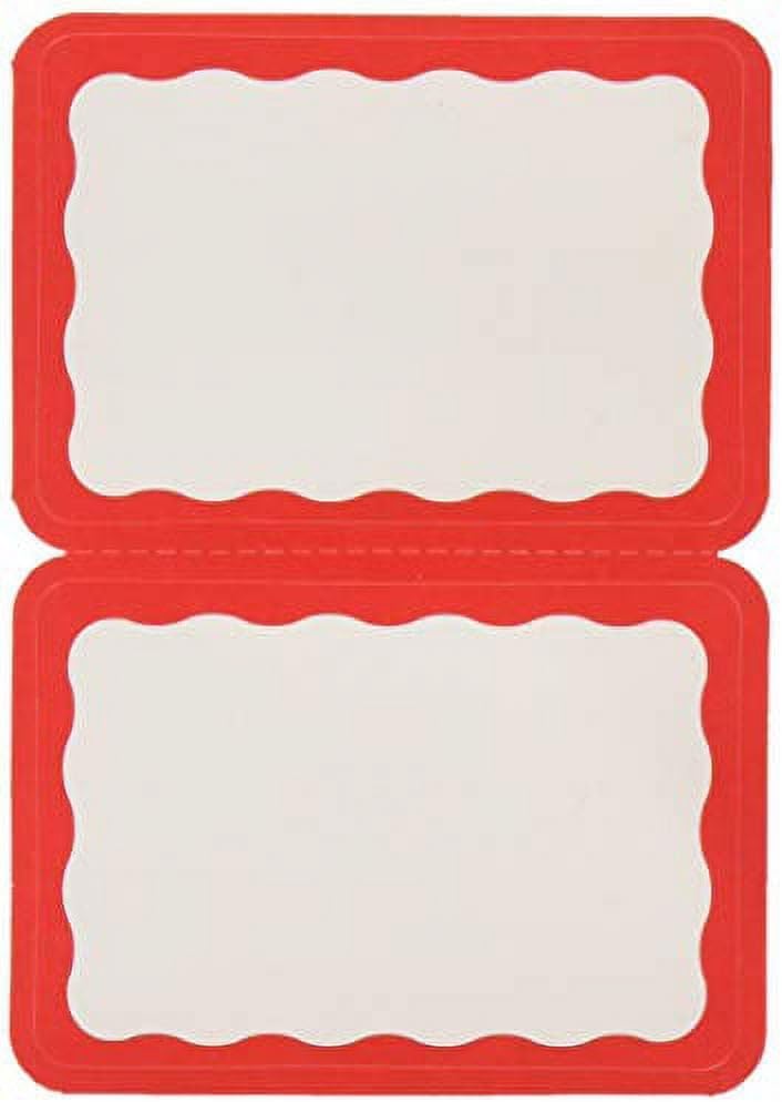 Amazon.com: Bold & Vibrant Red Border Name Tags (2.5" x 3.5") - Premium ...