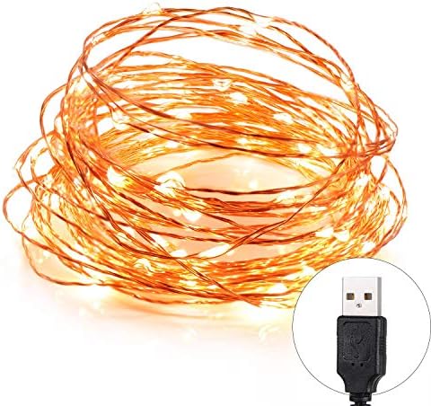 TOPLUS Starry Copper Wire String Lights with 100 LEDS, Warm White, 10m/33ft : Buy Online at Best ...