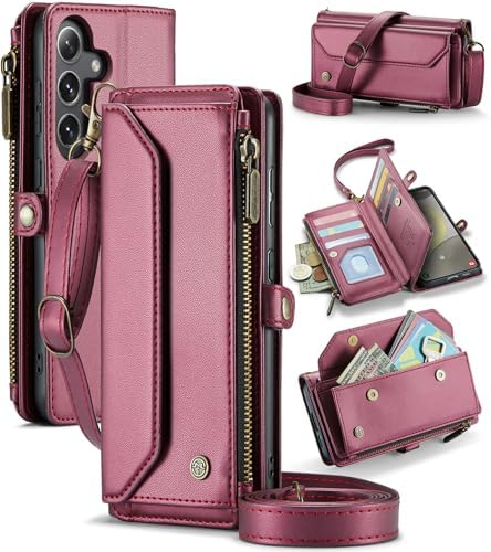 Amazon.com: COVO for Samsung S24 Case with RFID Blocking for Samsung Galaxy S24 Wallet Case for ...