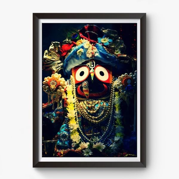 DIVINE - FRAMES SHRI JAGANNATH PURI BHAGWAN BLACK WOODEN PHOTO FRAME ...