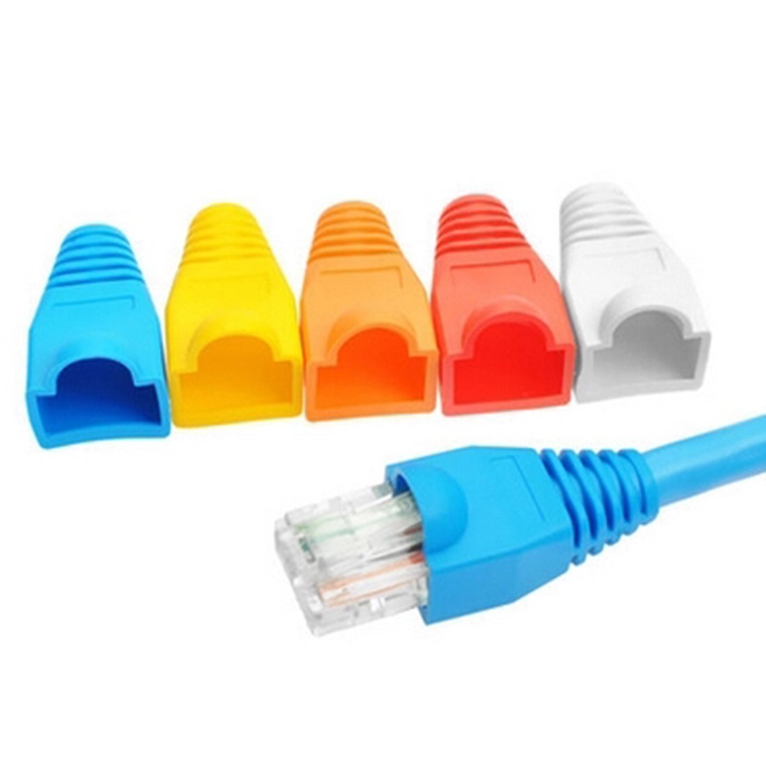 Buy LipiWorld® RJ45 Boot Plastic RJ45 Ethernet Network Cable Strain ...