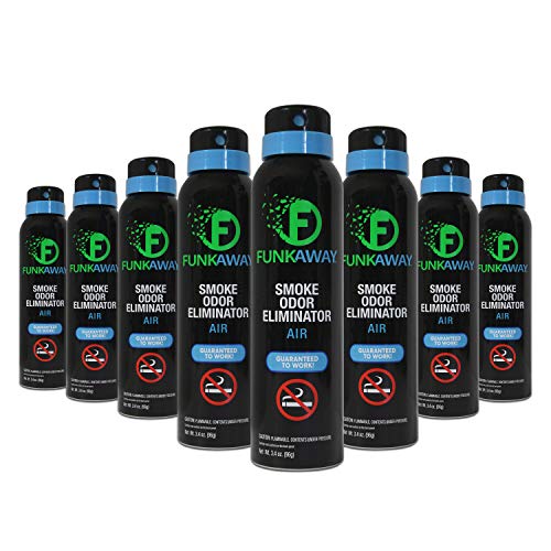 FunkAway Smoke Odor Eliminator Spray, 3.4 oz. (Pack of 8)| for Air ...