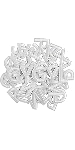 Amazon.com: GYGYL 144 Pieces Iron on Letters and Numbers Patches, White ...
