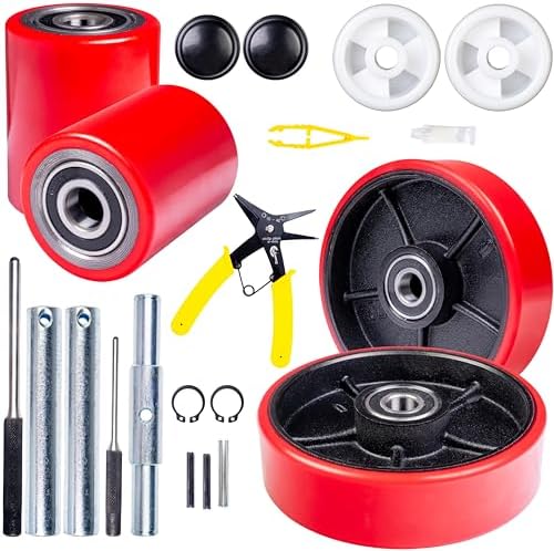 Pallet Jack/Truck Load Wheels Full Set with Axles and Entry Exit Roller ...