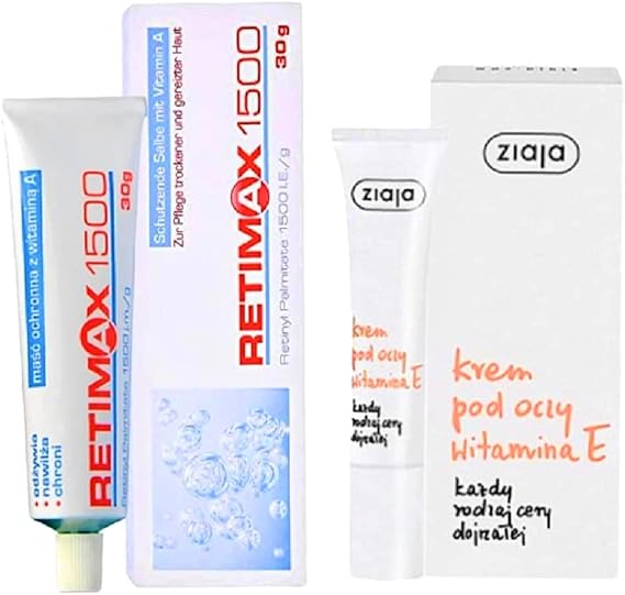 1 x Retimax 1500 Retinol Vitamin A Night Face Cream & 1 x Vitamin E eye ...
