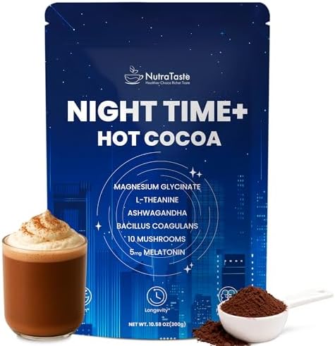 Amazon.com : Magnesium Hot Cocoa for Sleep, Superfood Cocoa Powder, 10 ...