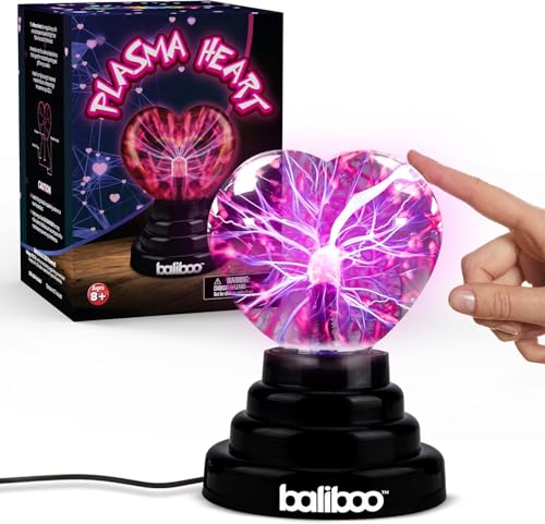 4 inch Heart Shaped Plasma Light - Touch Activated Lightning Lamp - USB ...