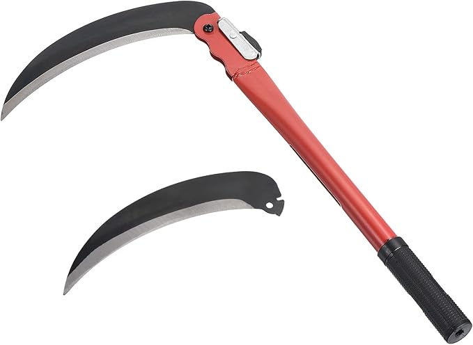 Amazon.com : PATIKIL 17 Inch Folding Harvest Sickle, Carbon Steel Blade ...