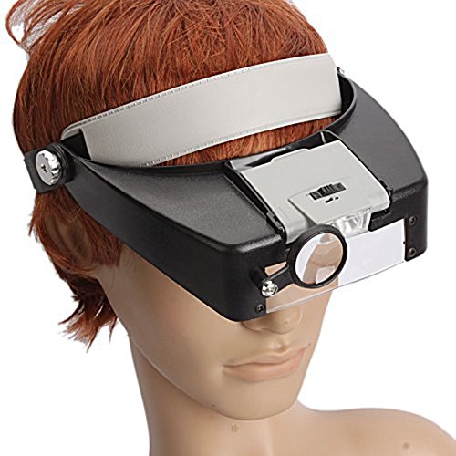 Buy Generic 1.6X 4X Head Wearing Magnifier Portable Glass Illuminated ...