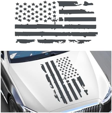 Amazon.com: Wevdn Distressed American Flag Sticker, 11.8" × 23.6 ...