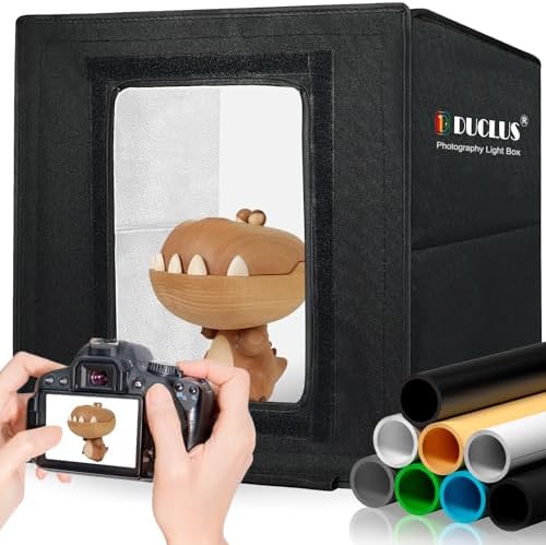DUCLUS Light Box Photography 40cm / 16"x16", Foldable Portable Photo ...