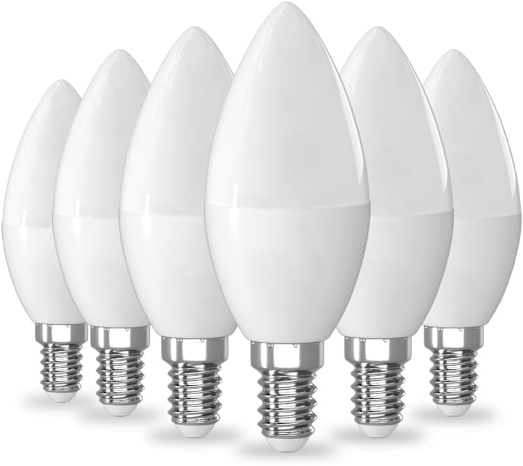 E14 LED Light Bulb Cool White, 40W SES Bulb Equivalent Candle Bulb, 5W ...