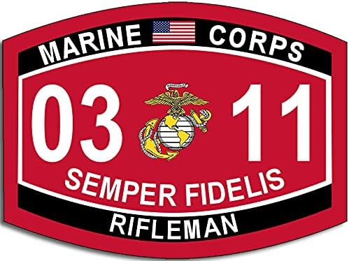 Amazon.com - Marine Corps MOS Code 0311 Rifleman Sticker (03 11 Proud ...