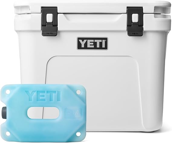 Amazon.com : YETI Roadie 32 Hard Cooler with YETI ICE 2 lb, White ...