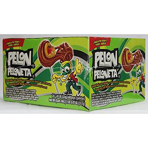 Amazon.com : Pelon Peloneta Tamarind With Mango Lollipop, 24 Count ...