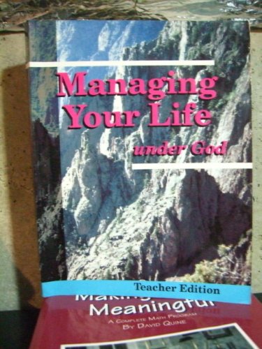 Managing Your Life Under God - Teacher Edition: Beka Book.: Amazon.com ...