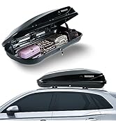 Amazon.com: Hard Shell Roof Cargo Carrier, 15.5 Cubic Feet Black Roof ...