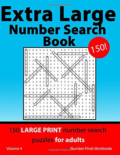 Extra Large Number Search Book: 150 large print number search puzzles ...
