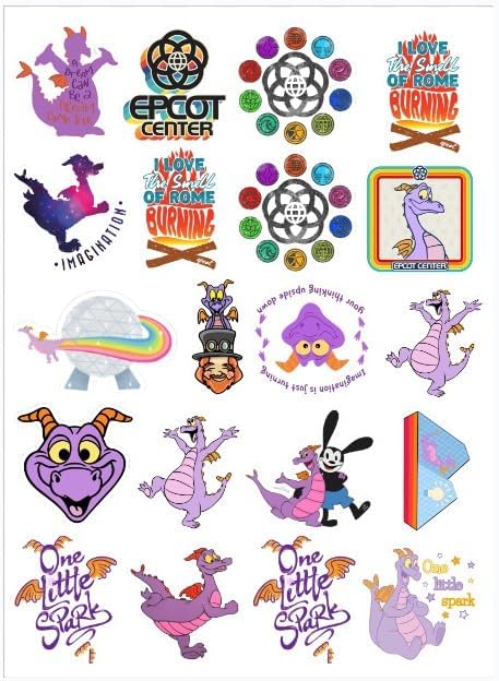 Amazon.com: 20 Pcs Value Pack Figment Decal Sticker Waterproof Vinyl ...