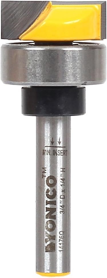 YONICO Router Bits Pattern Bit Flush Trim 3/4-Inch Diameter 1/4-Inch ...