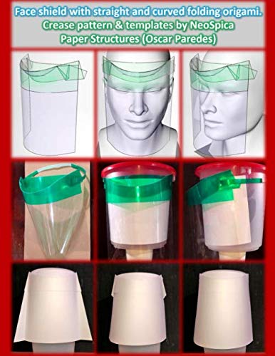 Face shield with straight and curved folding origami.: Crease pattern ...