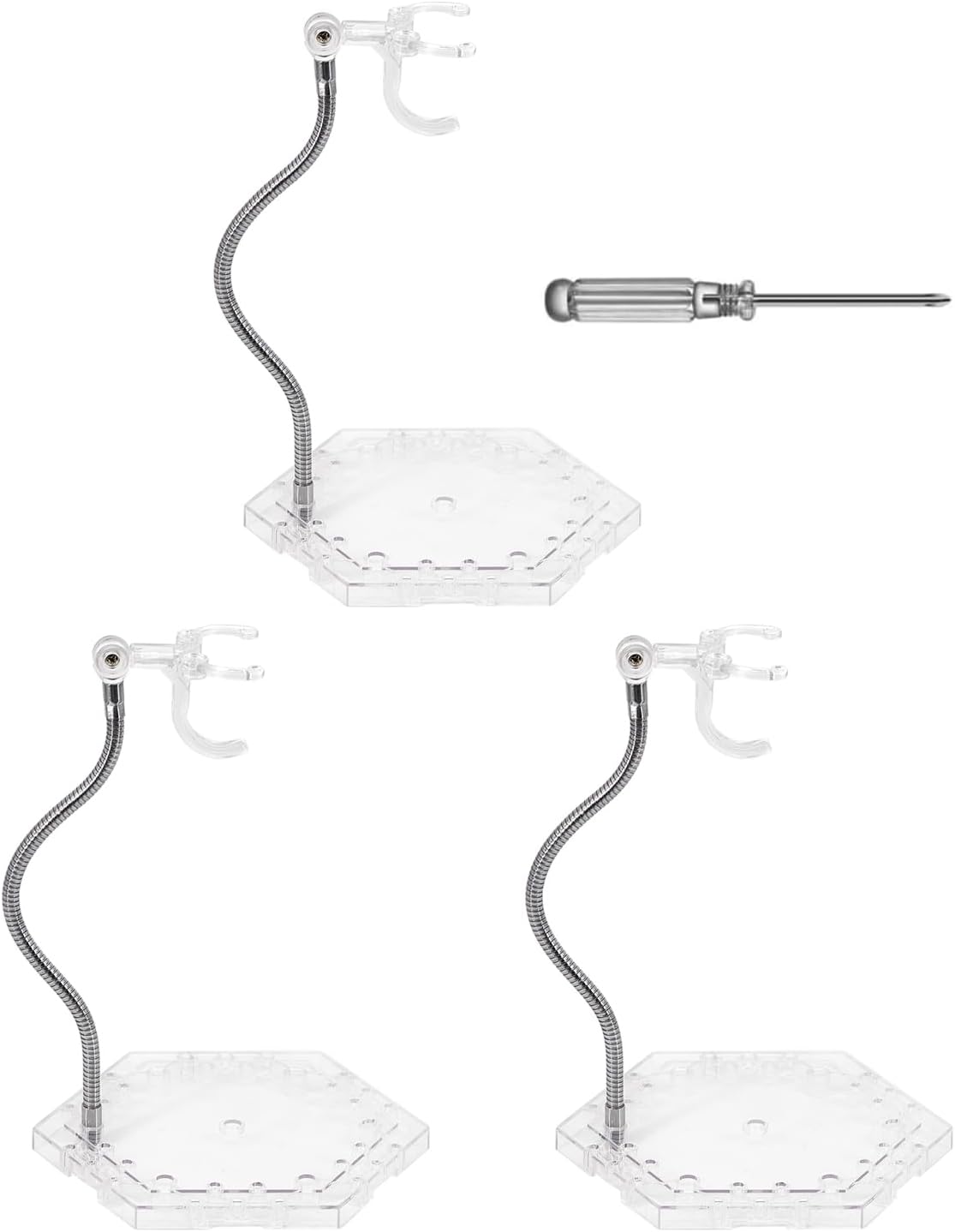 Amazon.com: Yocoolfun 3-Pack Clear Action Figure Display & Holder Base ...
