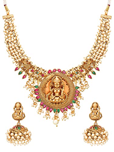 Buy The Luxor Latest Exclusive Traditional Antique Gold Plated Kempu ...