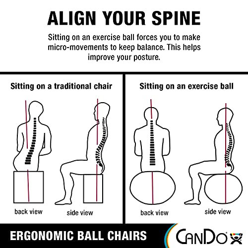Snapklik.com : Cando Ball Chair Inflatable Ergonomic Active Seating ...