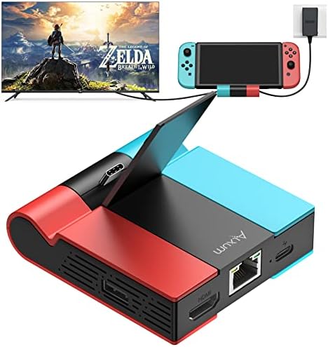 Amazon.co.jp: Alxum Switch ドック youtube対応 【2024年最新】lanポート付き ミニドック 多機能 ...