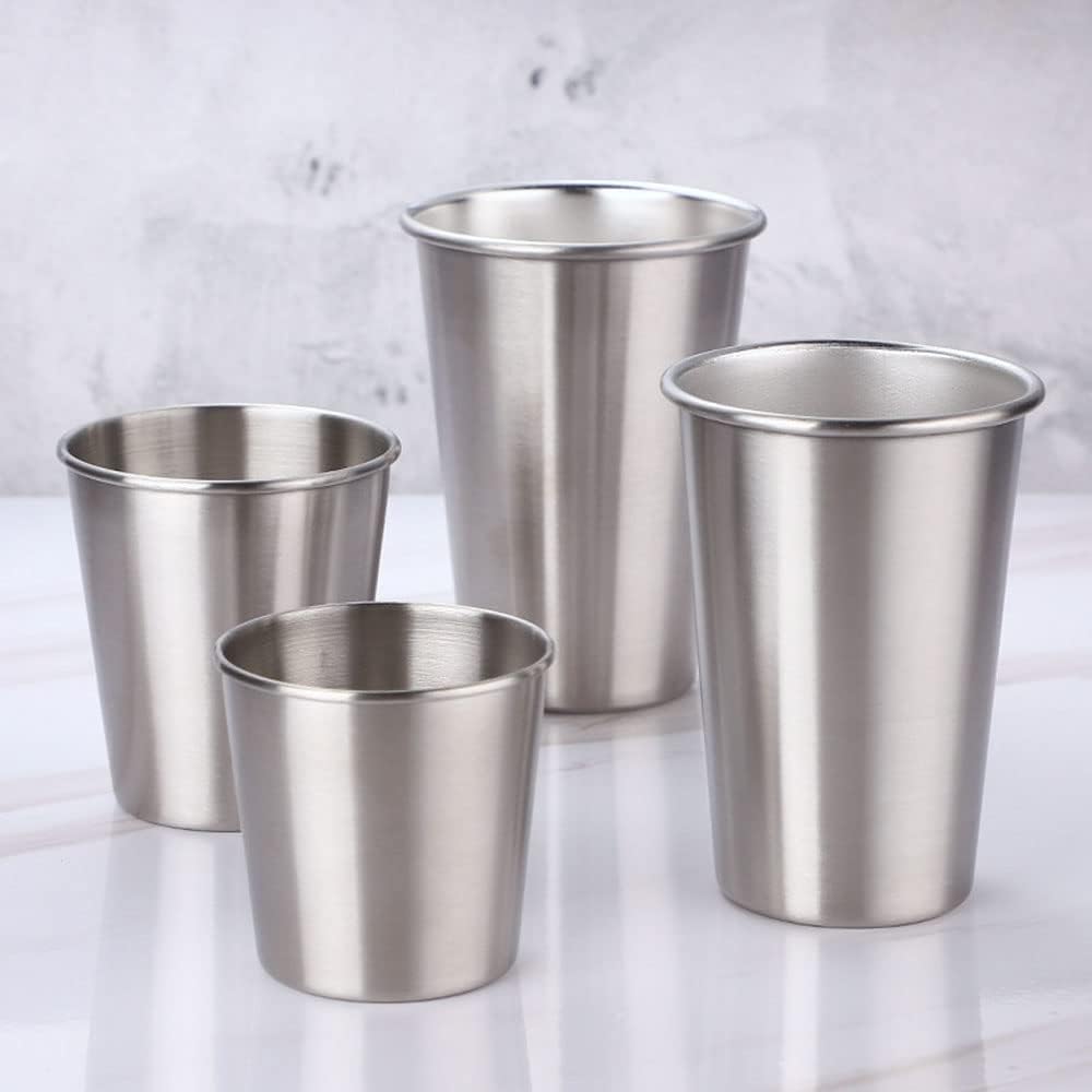 Amazon.co.jp: 5個 300ML ステンレス マグカップ 超軽量 シルバー コップ 、ピクニック 、パーティー (5, 300ml) : スポーツ＆アウトドア