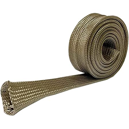 Amazon.com: Adjustable Fuel Line Heat Shield 2500 Degree Basalt fiber ...