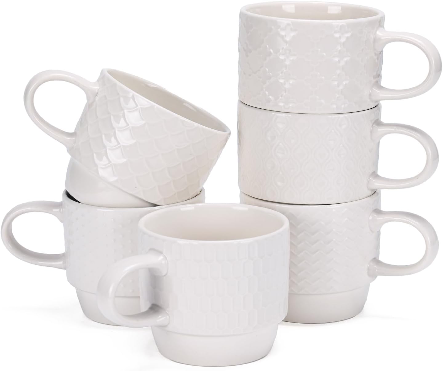 Amazon.com: Amuse- Professional Barista Classic Stackable Mug- Set of 6 ...