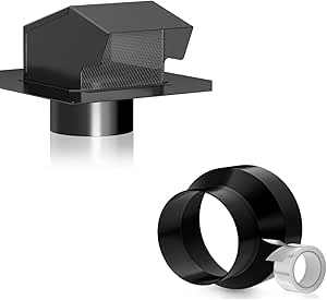 Roof Vents 8 Inch, Hon&Guan Roof Vent Cap and Metal Duct Increaser 8 to ...