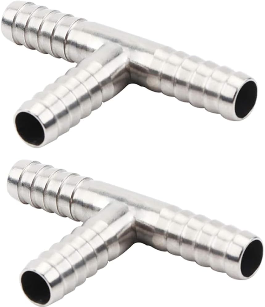Amazon.com: Beduan Stainless Steel 4mm Hose Barb, 3 Way Tee T Shape ...