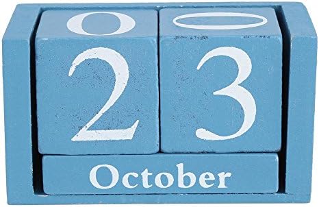 Operitacx Wooden Perpetual Calendars, Desk Calendar Blocks, Wood Month ...