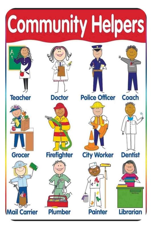 Relesh Infomedia Kids Learning Poster On Community Helpers|Early ...